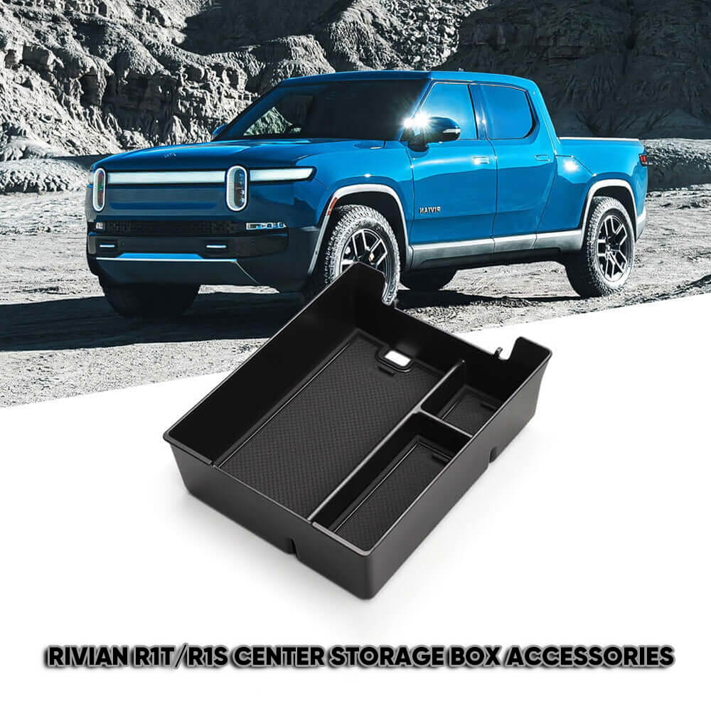 Rivian R1T/R1S Center Console Organizer Tray Armrest Storage Box Rivia ...