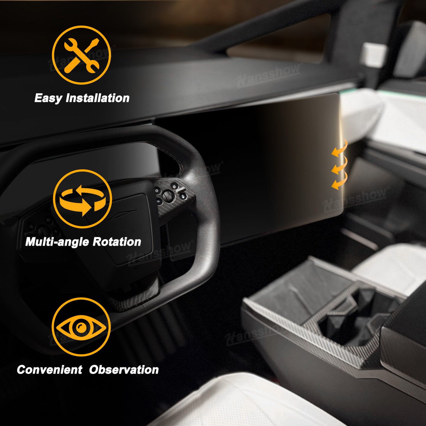 Tesla Cybertruck Swivel Mount kit For Center Console Touch Screen Adju ...