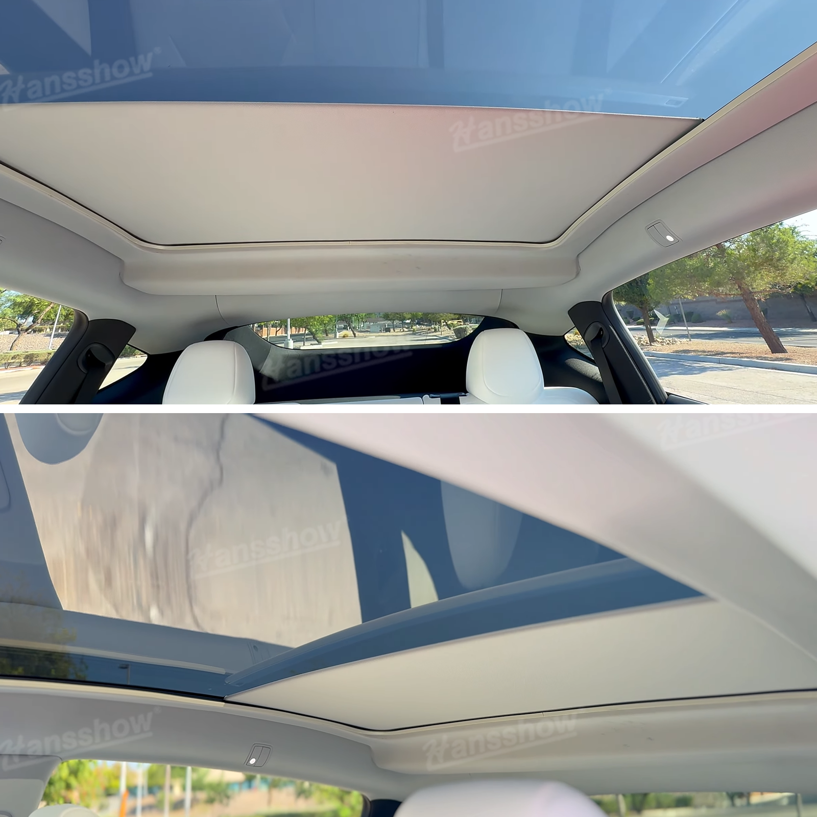 Model Y Juniper Power Sunshade Retractable Glass Roof Sun Shade Voice ...