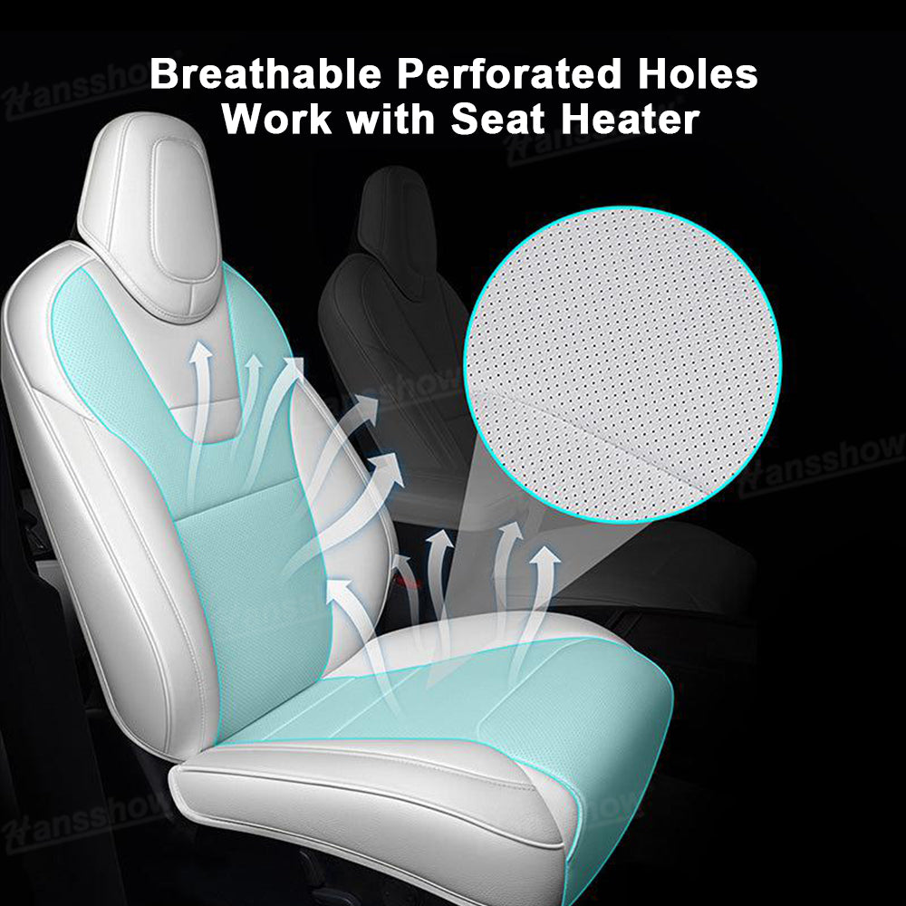 Model X Seat Covers Custom Fit OEM Frost Blue/Pearl White Style Seat P ...