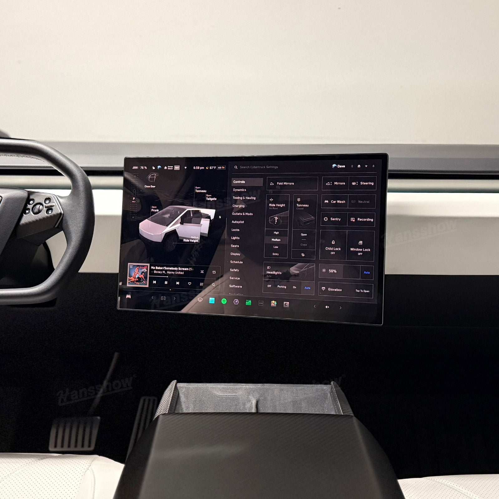 Tesla Cybertruck Swivel Mount kit For Center Console Touch Screen Adju ...