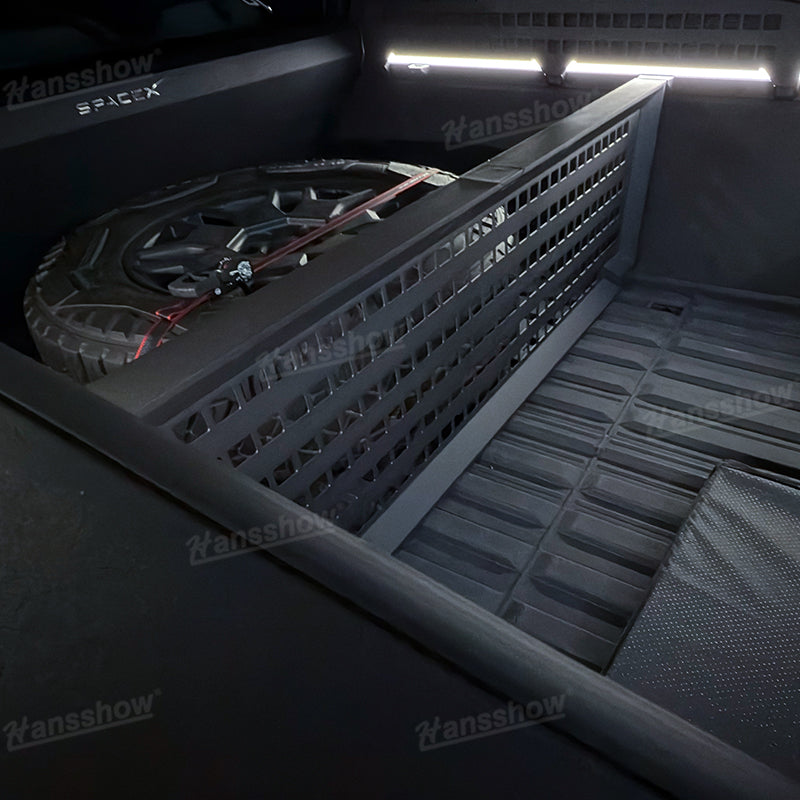 Tesla Cybertruck Rack Trunk Bed Divider MOLLE Rack Waterproof Pickup C ...