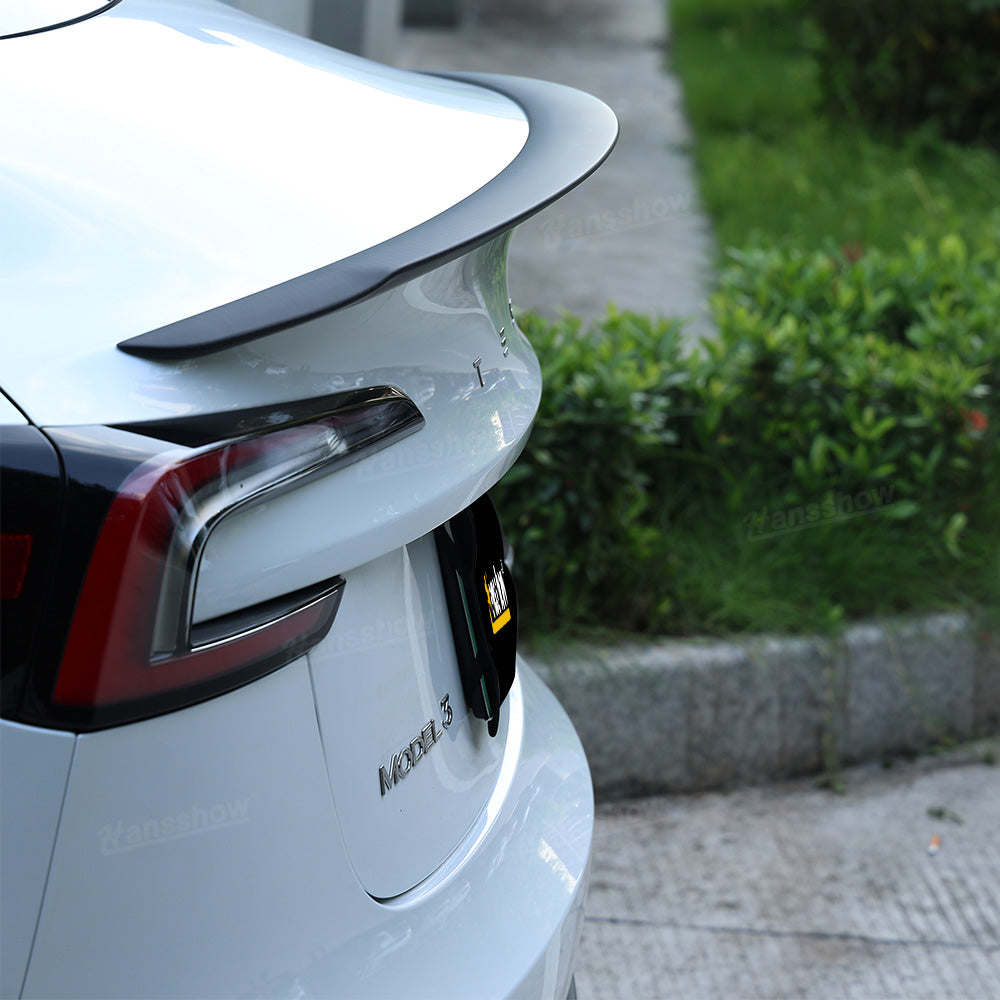 Tesla Model 3 Highland Real Carbon Fiber Tail Spoiler Wing Rear Trunk ...