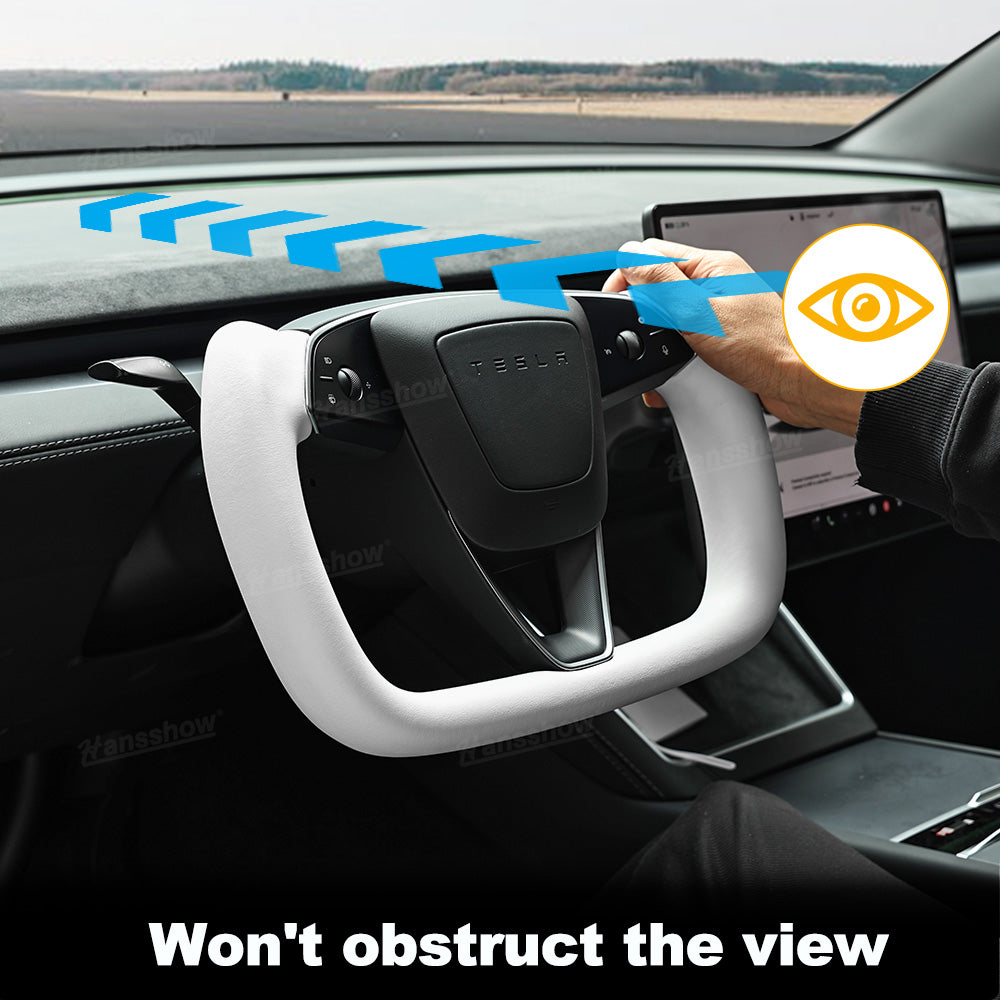 Model Y Juniper Yoke Steering Wheel Alcantara / Nappa Leather Driving ...