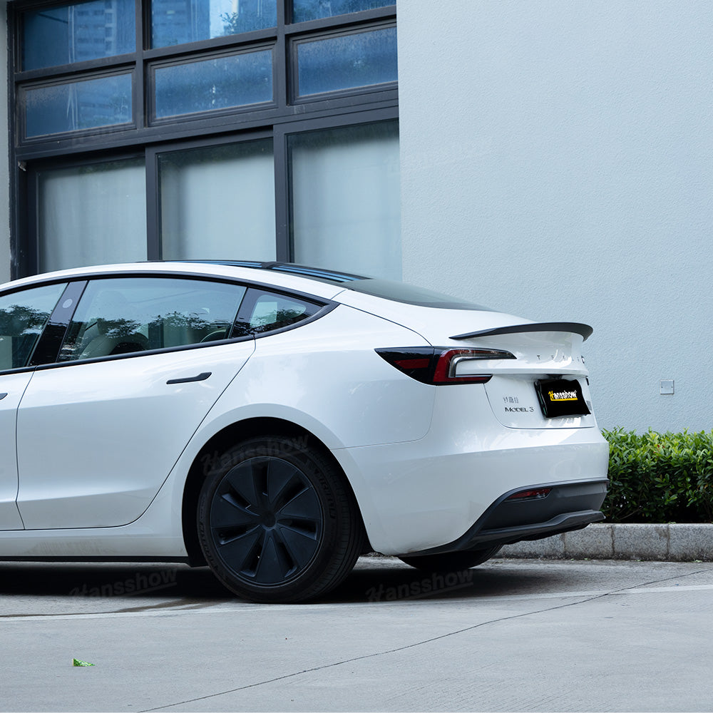 Tesla Model 3 Highland Real Carbon Fiber Tail Spoiler Wing Rear Trunk ...