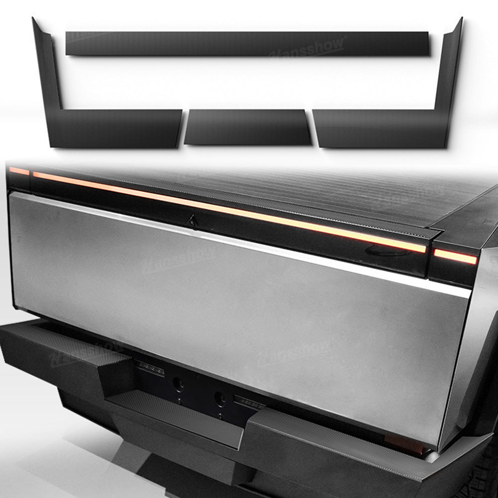 Tesla Cybertruck Rear Bumper Tailgate Protector Cover Truck Sill Moldi ...