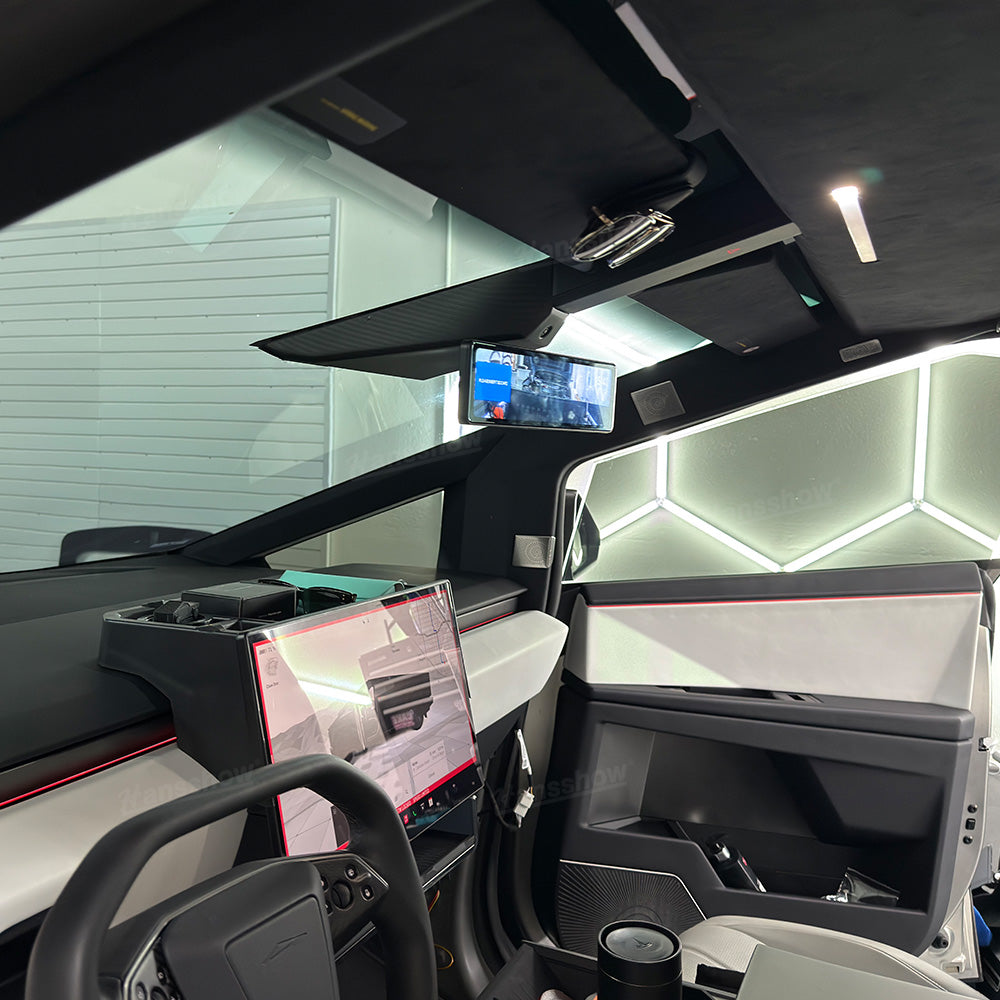 Cybertruck Media Rearview Mirror 12 Inch Live Streaming Recorder Dashc ...