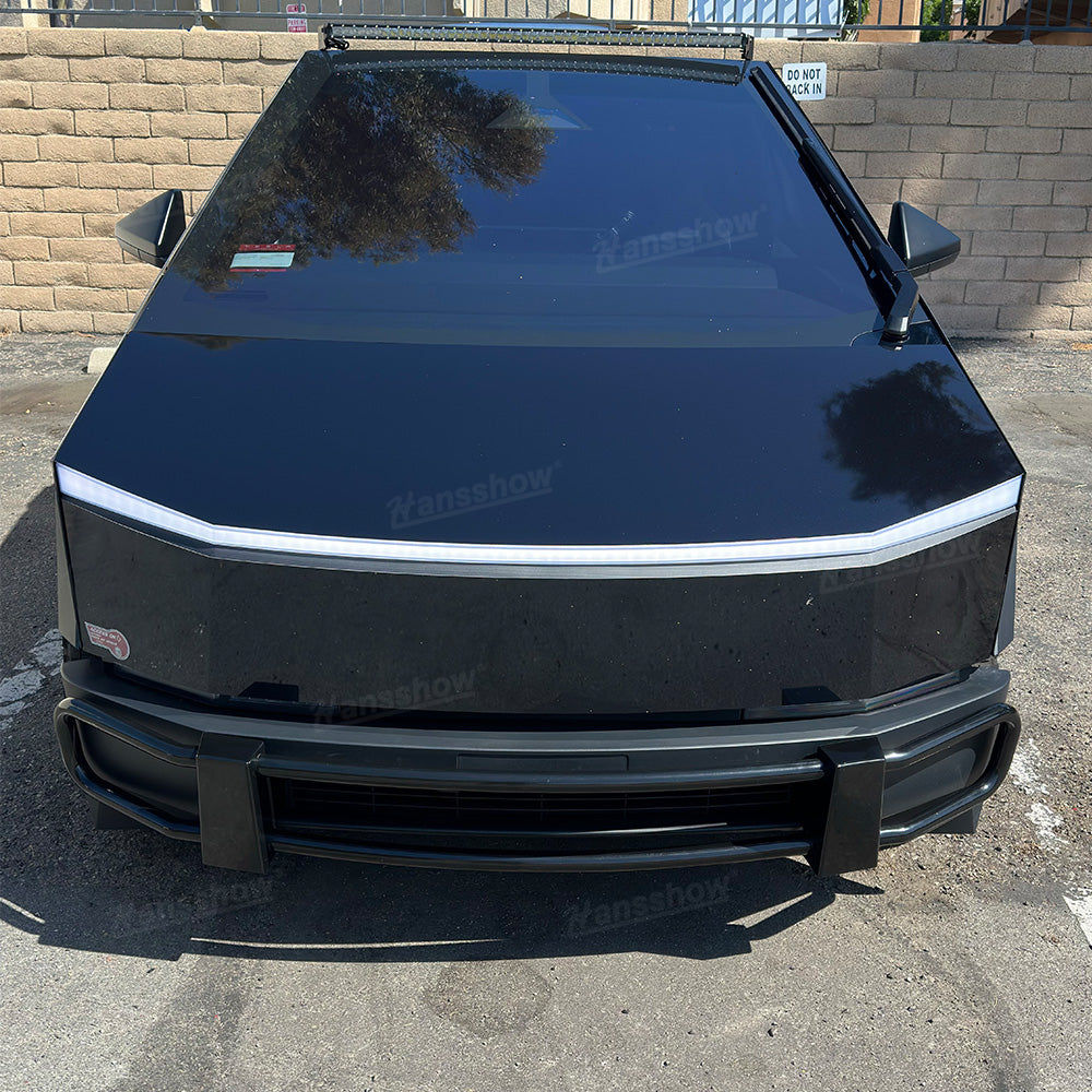 Tesla Cybertruck Front Bumper Bar Steel Guard-Q235 Front Bumper Black ...