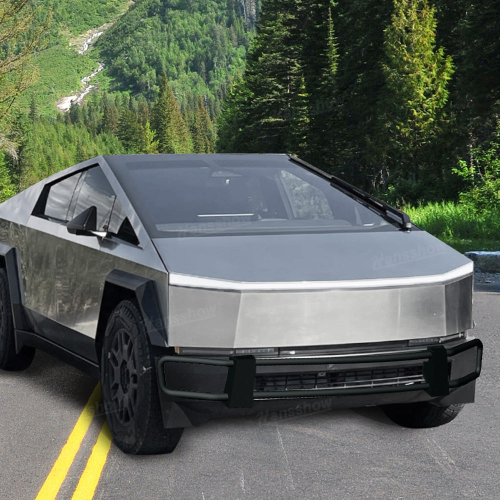 Tesla Cybertruck Front Bumper Bar Steel Guard-Q235 Front Bumper Black ...