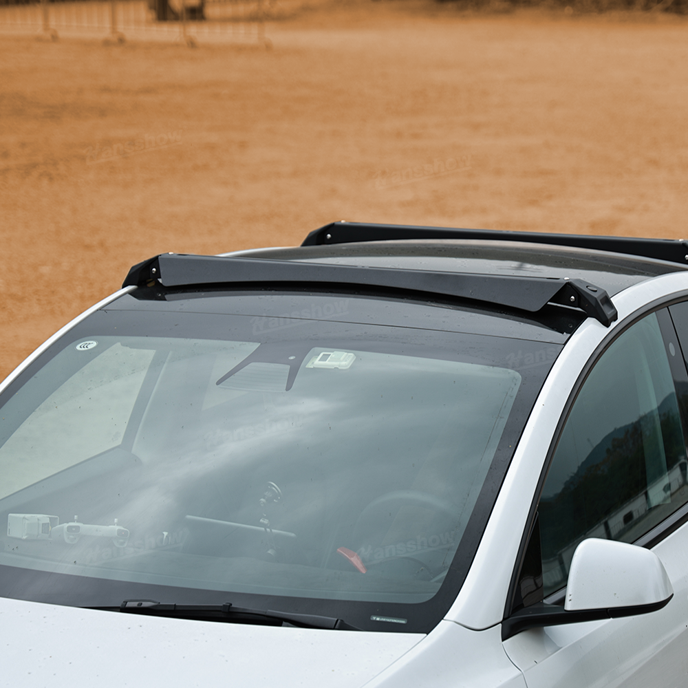 Tesla Model Y Roof Rack With Roof Spoiler Tail Wing Aluminum Alloy 2 P ...