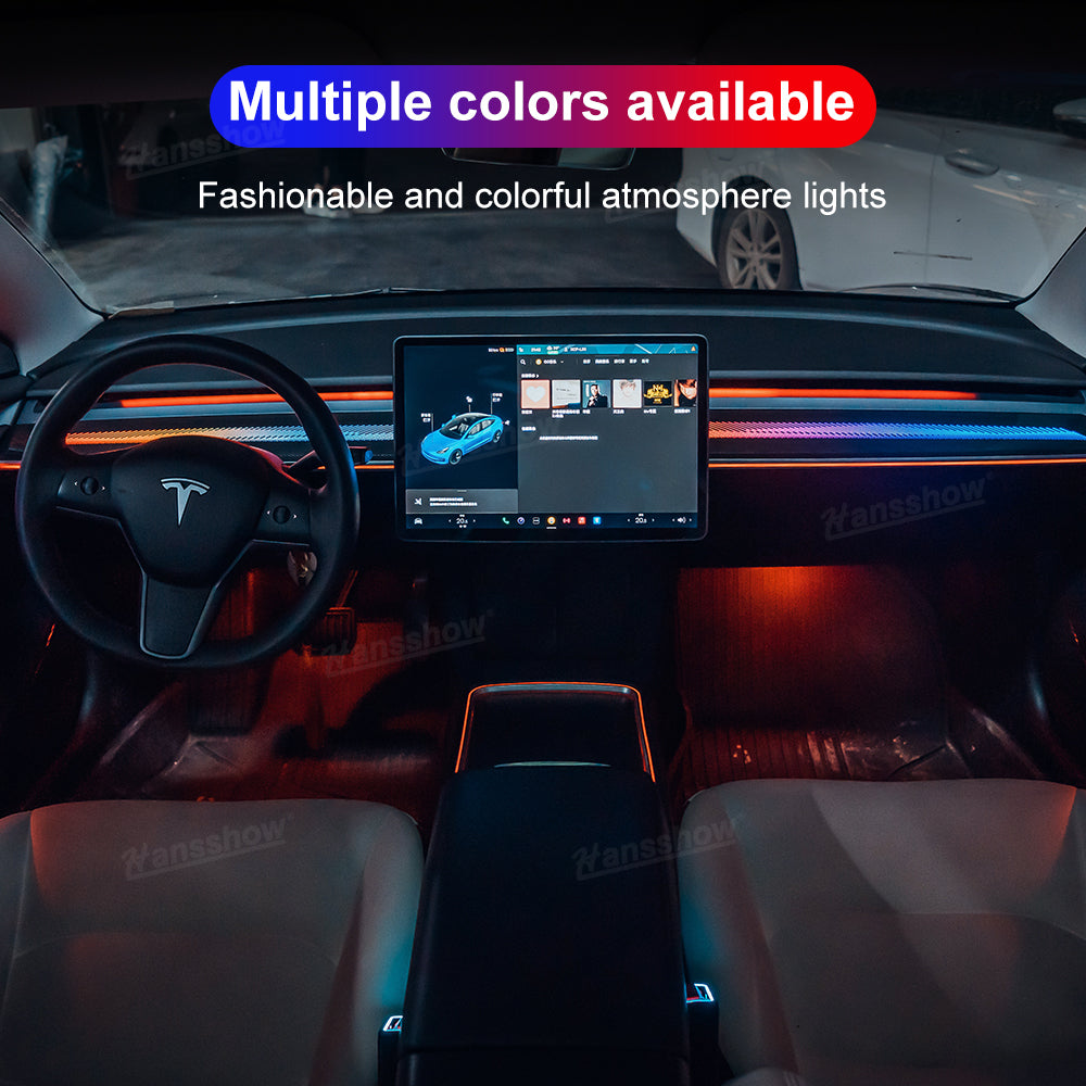 Model 3/Y Ambient Lighting Upgrade Kit Dragon Scale Style Tesla Interi ...