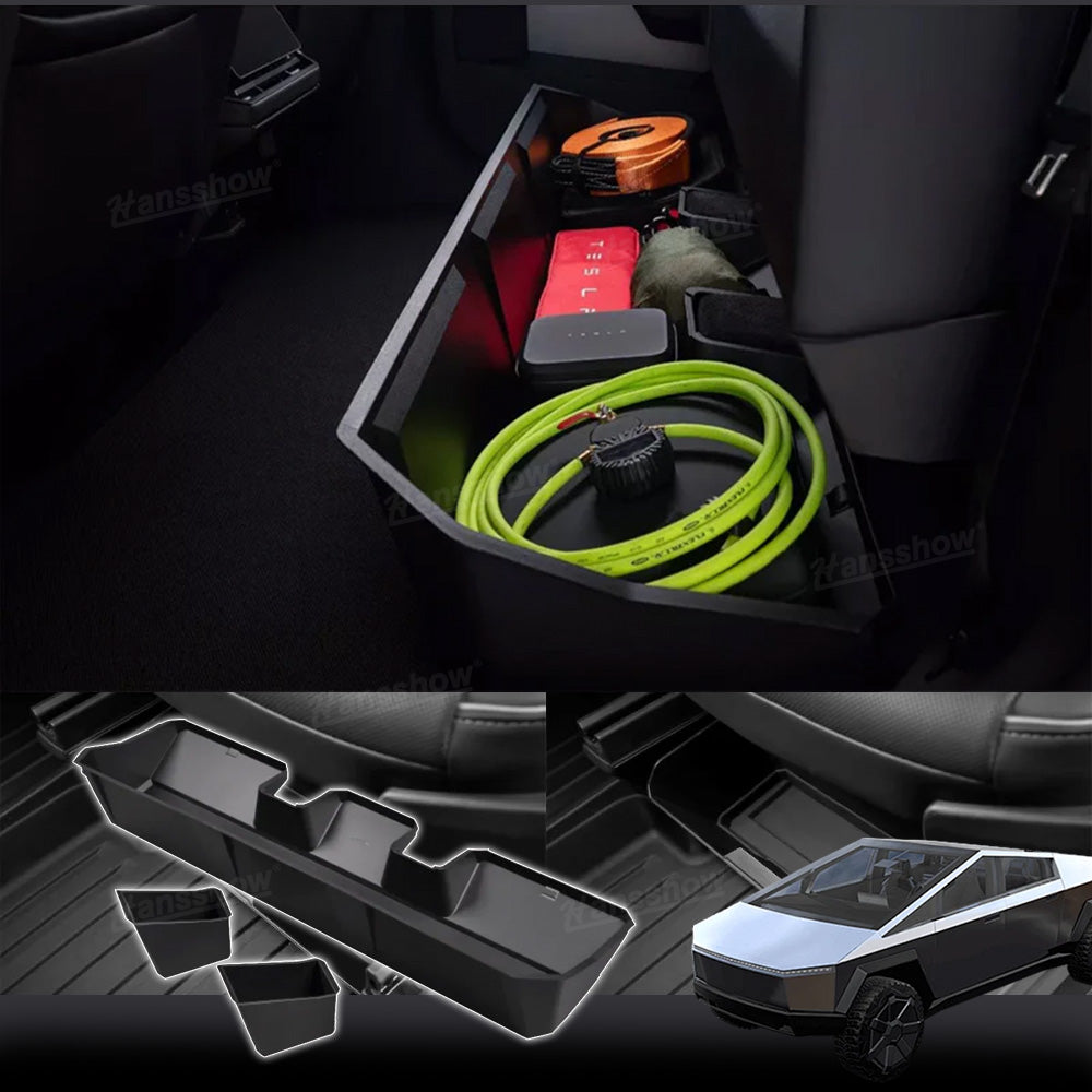 Tesla Cybertruck Underseat Storage Box Upgraded Under Seat Black Inter ...