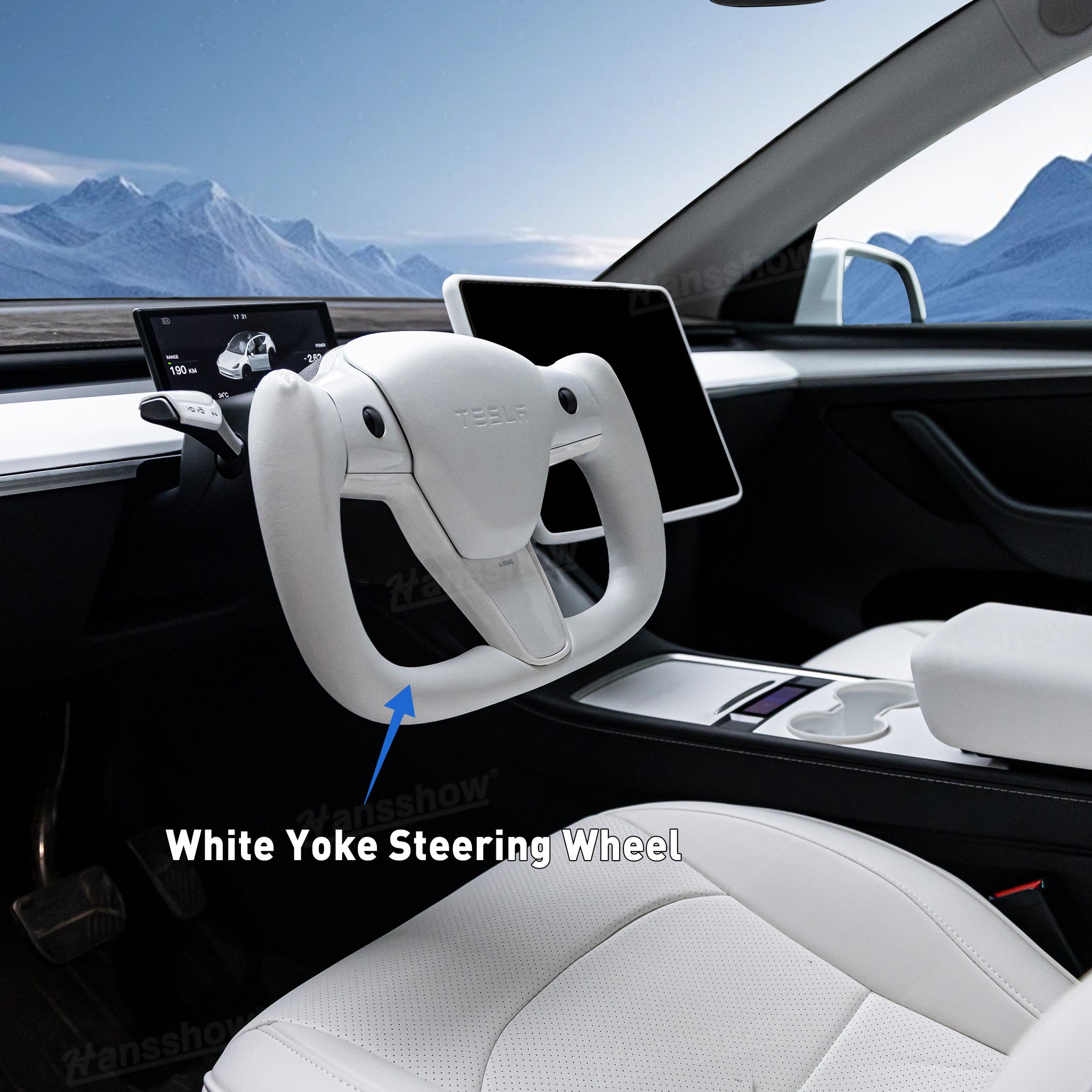 Model Y/Model 3 Bundle Of White Enthusiast Style Kits For Tesla White ...