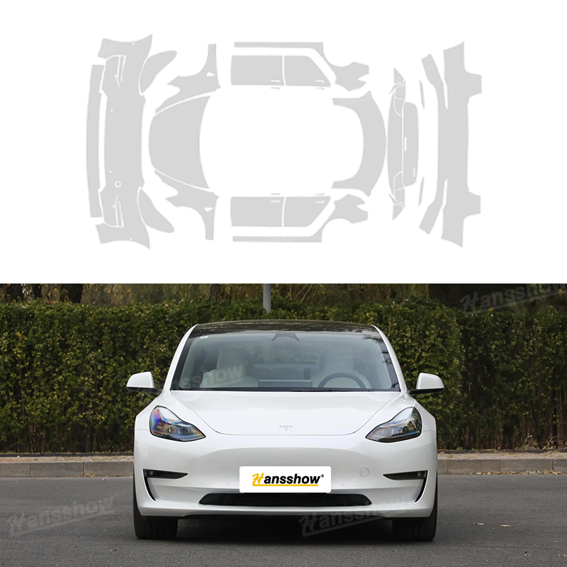 Model 3 DIY Color PPF Protection Film Kit-Wrap Pre-cut Full Coverage P ...
