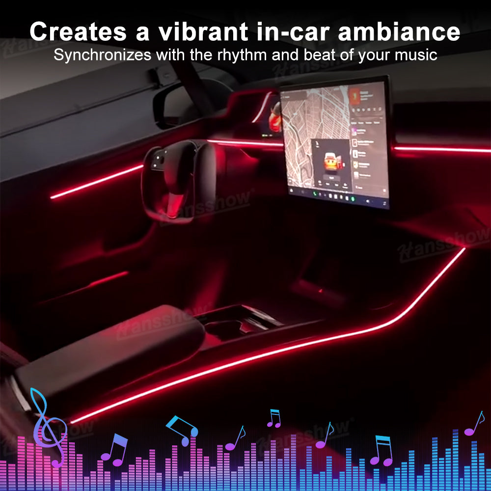 Model X RGB Dynamic Ambient Lighting Neon Lights Interior LED Light Ki ...