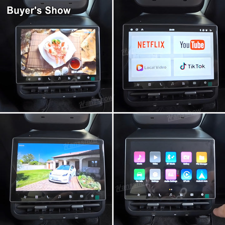 Model 3 Y Rear Touchscreen Display|Climate And Music Control|Hansshow