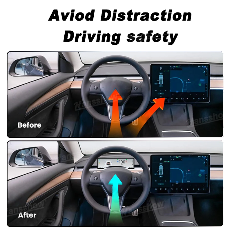 Hansshow Model 3/Y F9 9 Inches Touch Screen Carplay/Android Auto Smart ...