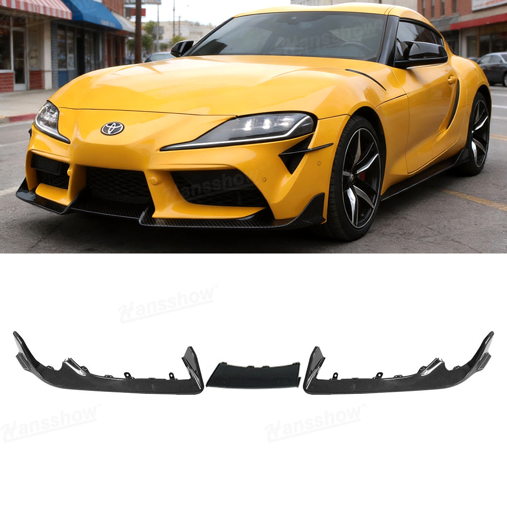 Supra A90 A91 Front Lip Spoiler 2.0 Track Style ABS Carbon Fiber Look ...
