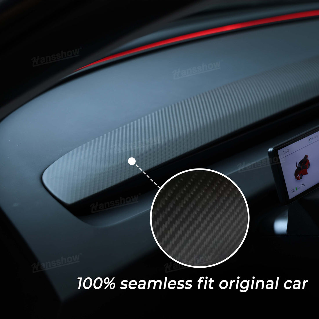 Model Y Juniper Dashboard Panel Trim Cover Real Dry Molded Carbon Fibe ...