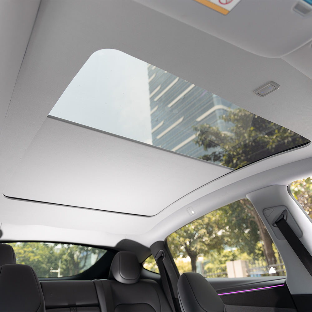 Model Y Juniper Power Sunshade Retractable Glass Roof Sun Shade Voice ...