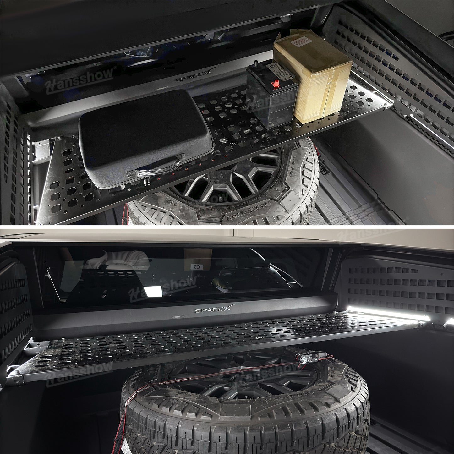 Tesla Cybertruck Cargo Shelf Divider All In One Upgrade Molle Panel Ve ...