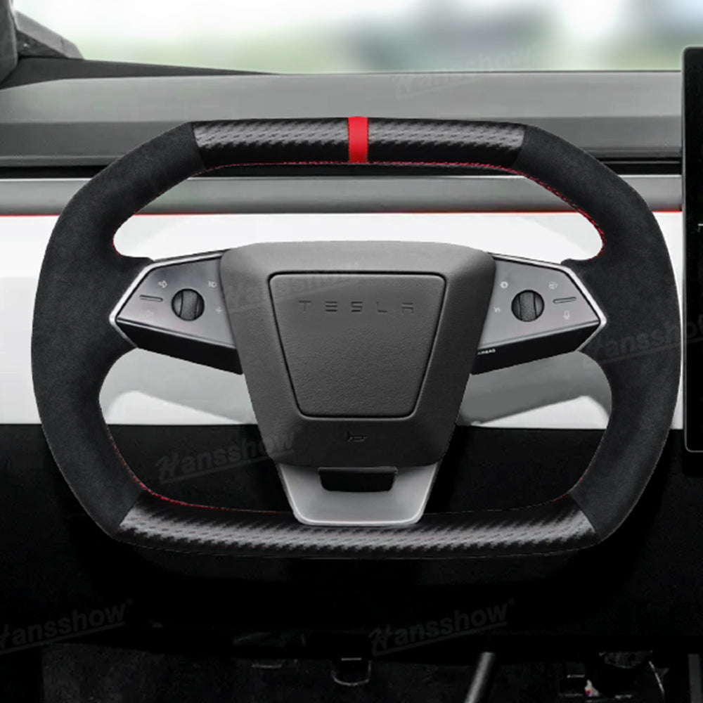 Cybertruck DIY Hand Stitching Steering Wheel Cover with Upper Lower Ca ...