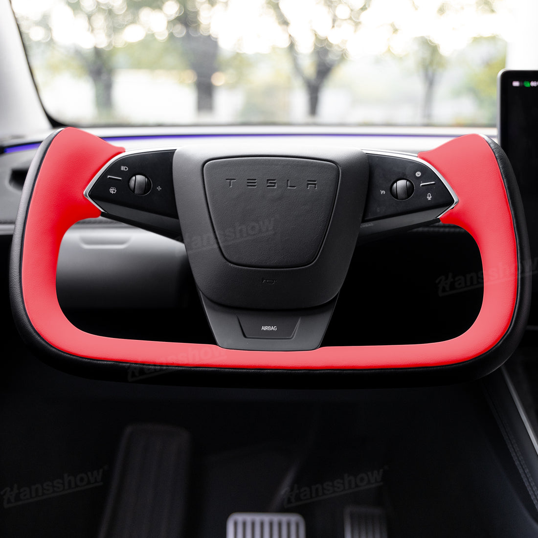 Model Y Juniper/3 Highland Nappa Leather Yoke Steering Wheel 2.0 Dual ...