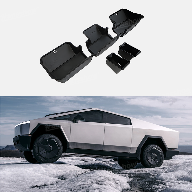 Tesla Cybertruck Underseat Storage Box Upgraded Under Seat Black Inter ...