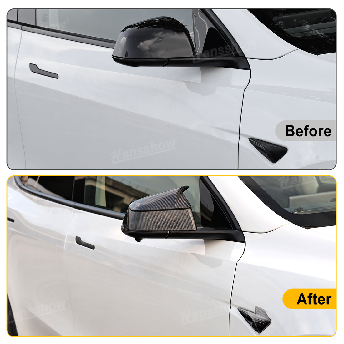 Model Y Juniper Real Carbon Fiber Exterior Accessories Side Mirror Cov ...