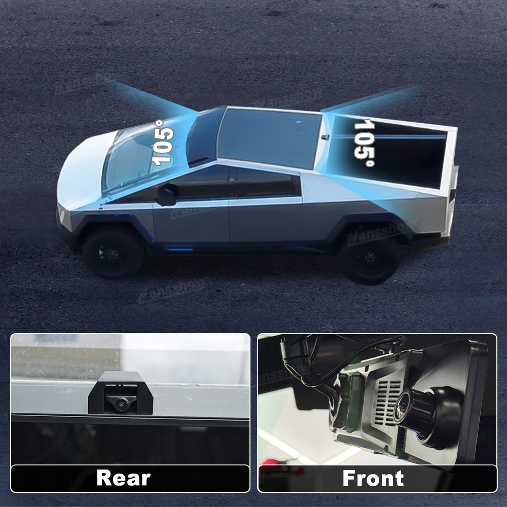 Cybertruck Media Rearview Mirror 12 Inch Live Streaming Recorder Dashc ...