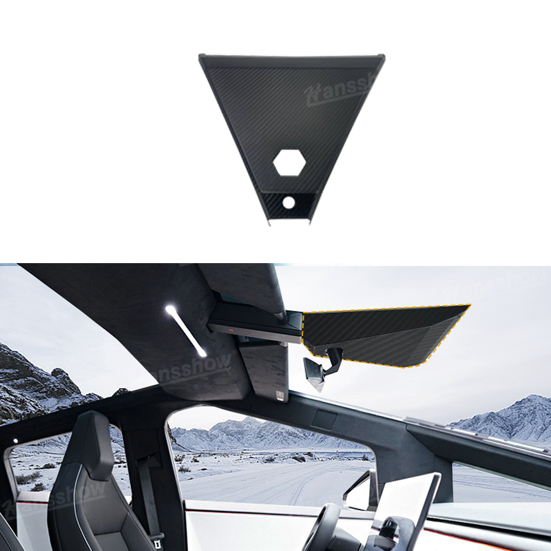 Cybertruck Real Carbon Fiber Warning Light Cover Interior Accessories ...