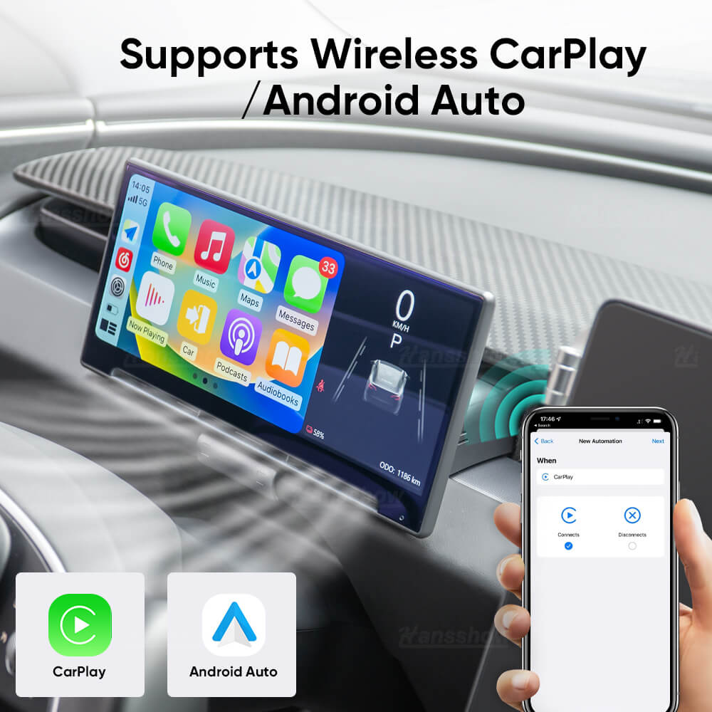 Hansshow Model 3 Highland F9 9 Inches Touch Screen Carplay/Android Auto ...