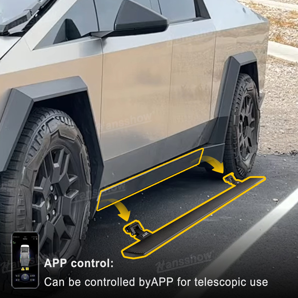 Tesla Cybertruck Automatic Retractable Electric Running Board Side Ste ...