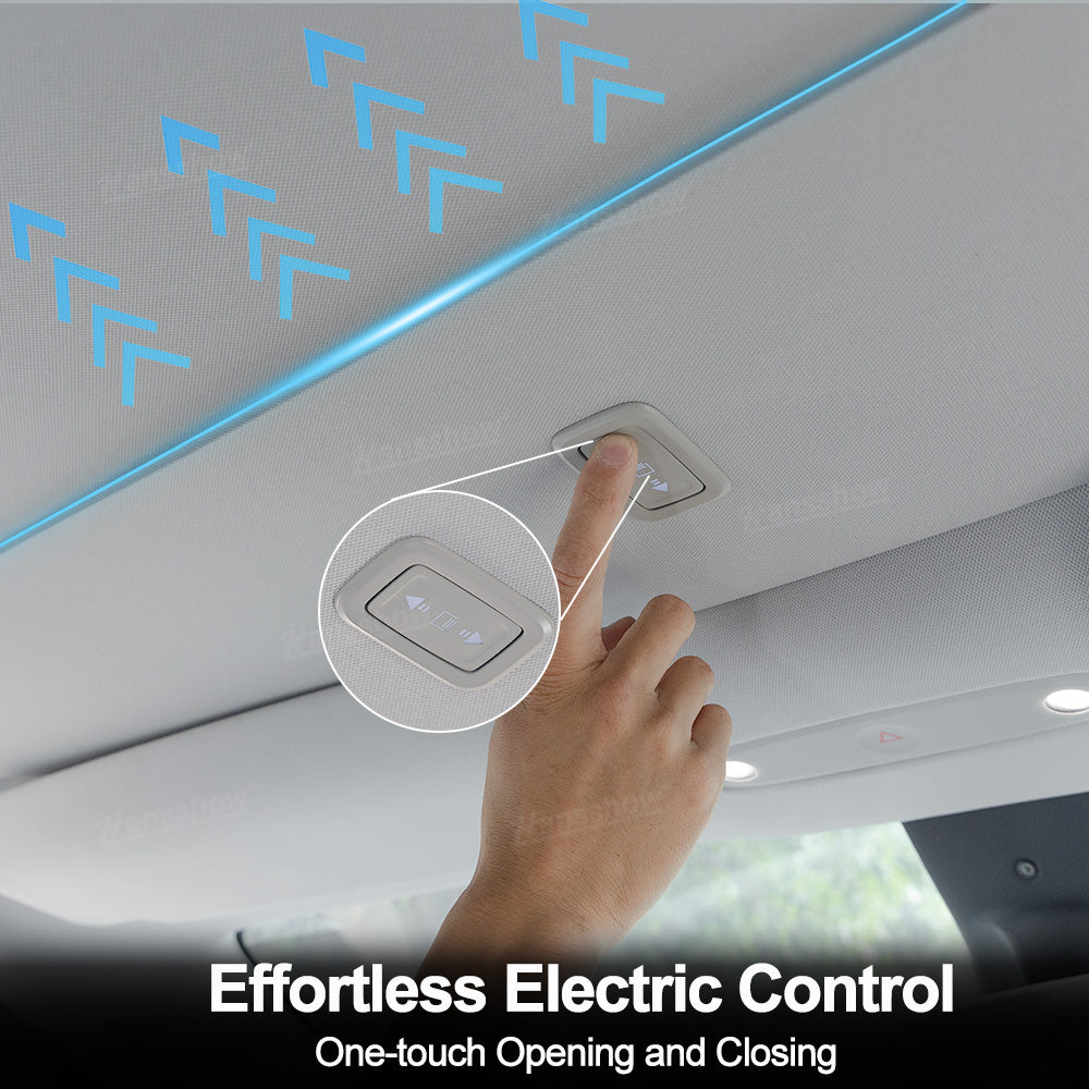 Model Y Juniper Power Sunshade Retractable Glass Roof Sun Shade Voice ...