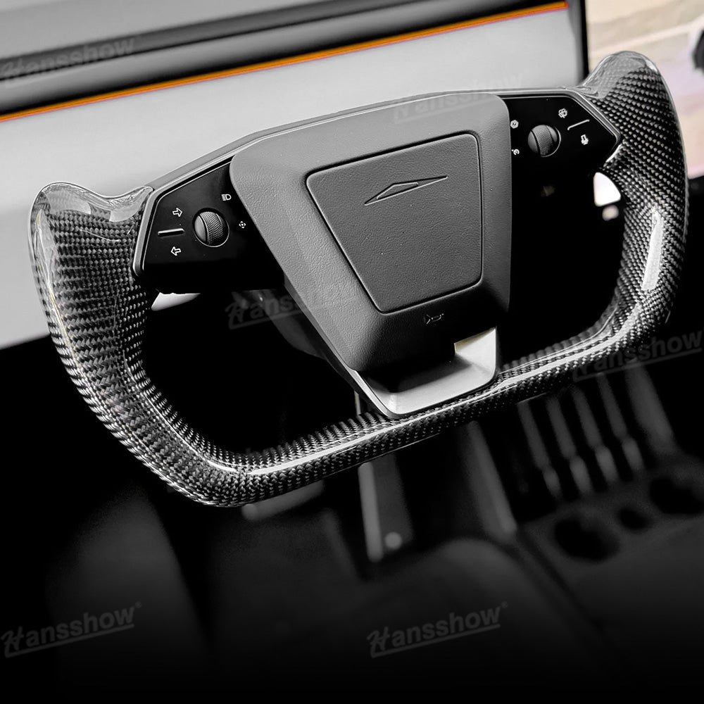 Cybertruck Yoke Steering Wheel Real Molded Carbon Fiber for Tesla Fact ...