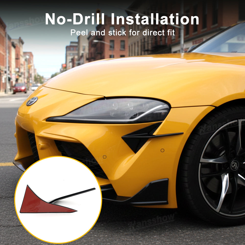 Supra A90 A91 Front Bumper Air Blades ABS Carbon Fiber Style for Toyot ...