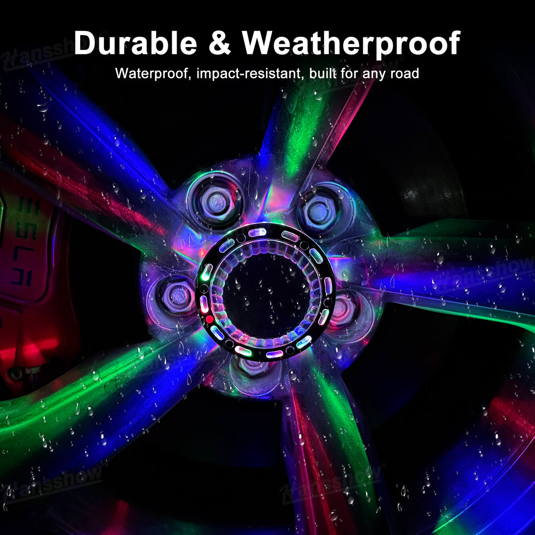 Model Y Juniper Wheel Hub Lights Solar RGB Ambient Lighting for 19 Inc ...