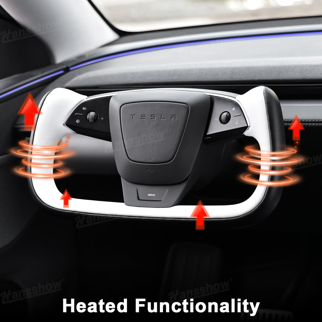 Model Y Juniper/3 Highland Nappa Leather Yoke Steering Wheel 2.0 Dual ...