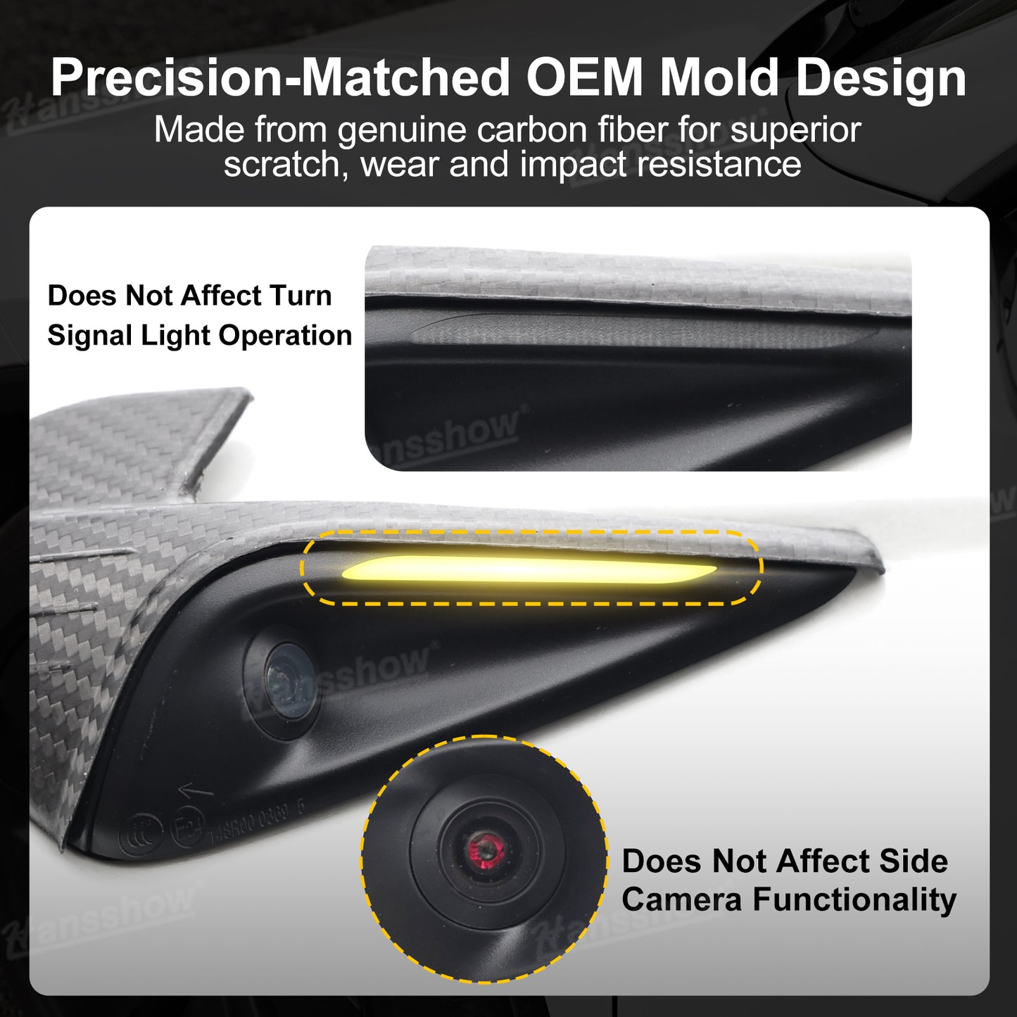 Model Y Juniper Real Carbon Fiber Exterior Accessories Side Mirror Cov ...