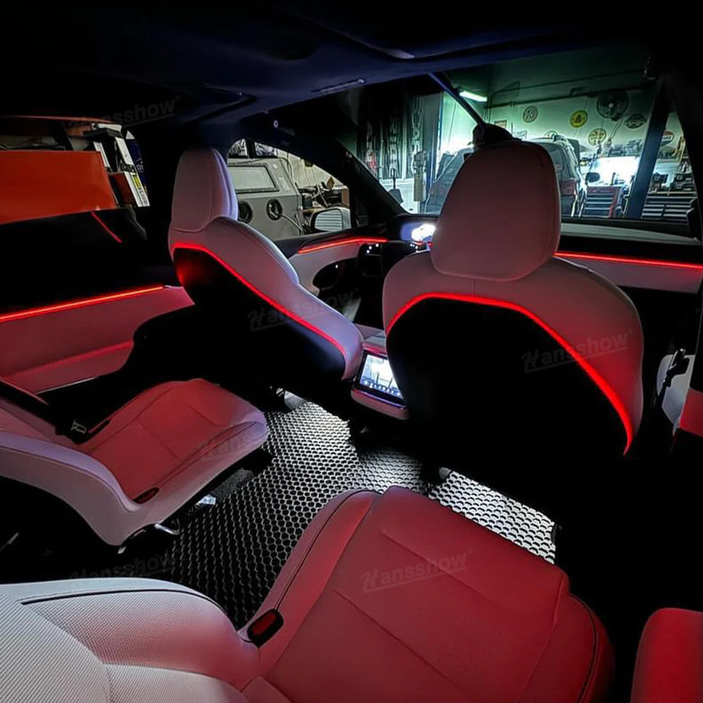 Tesla Model X Ambient Lighting Laser Carving LED Strip Lighting Kit RG ...