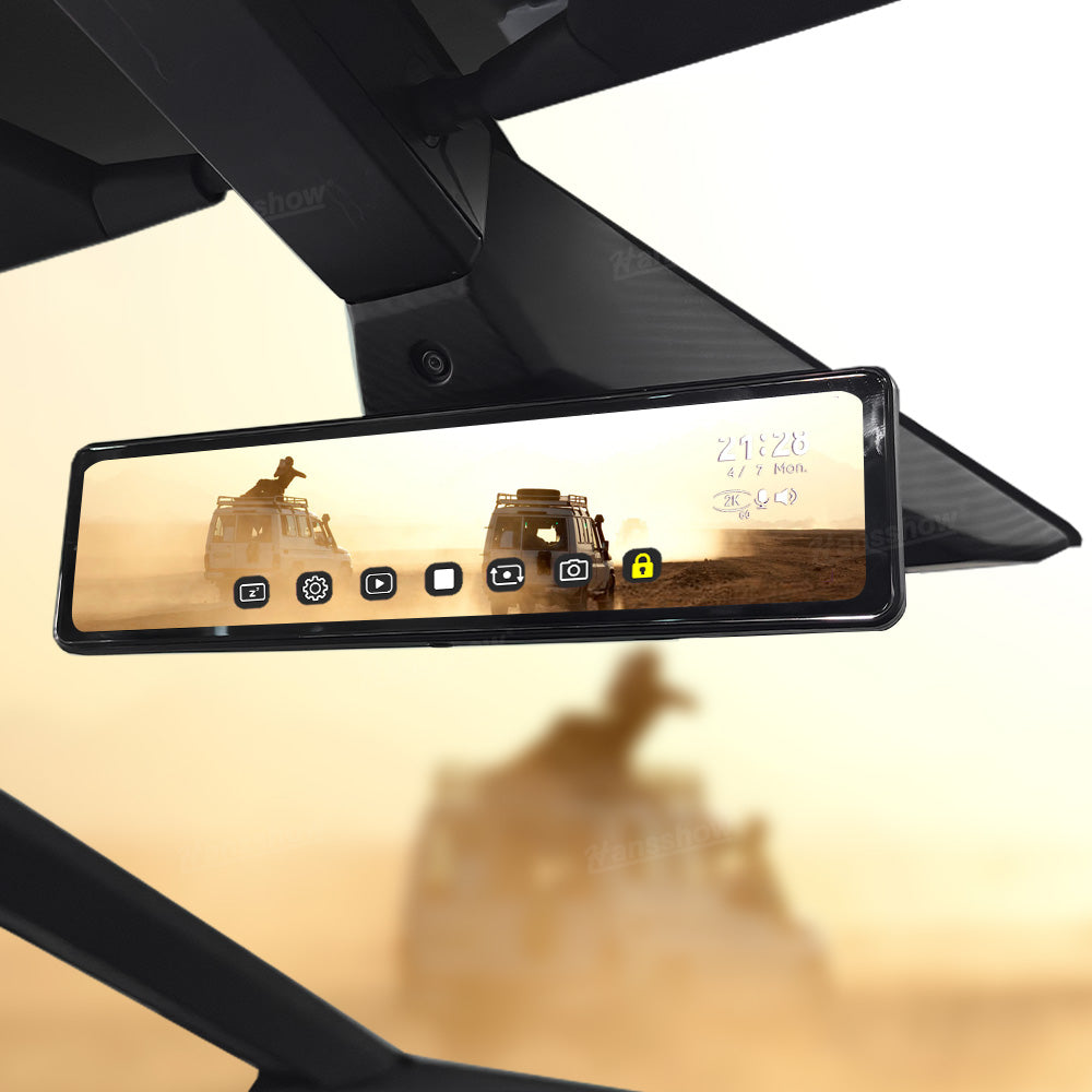 Cybertruck Media Rearview Mirror 12 Inch Live Streaming Recorder Dashc ...