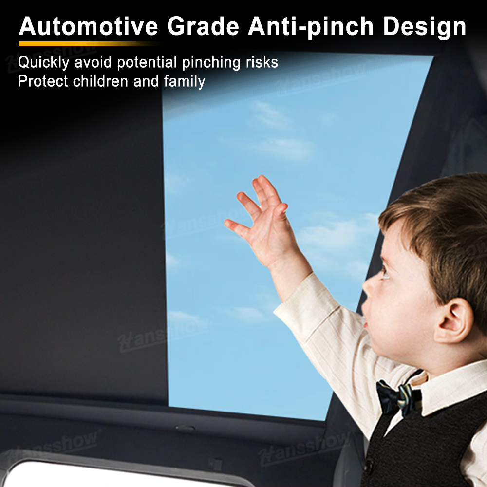 Cybertruck Electric Sunshade 2.0 Frameless Glass Roof Power Sunshade w ...