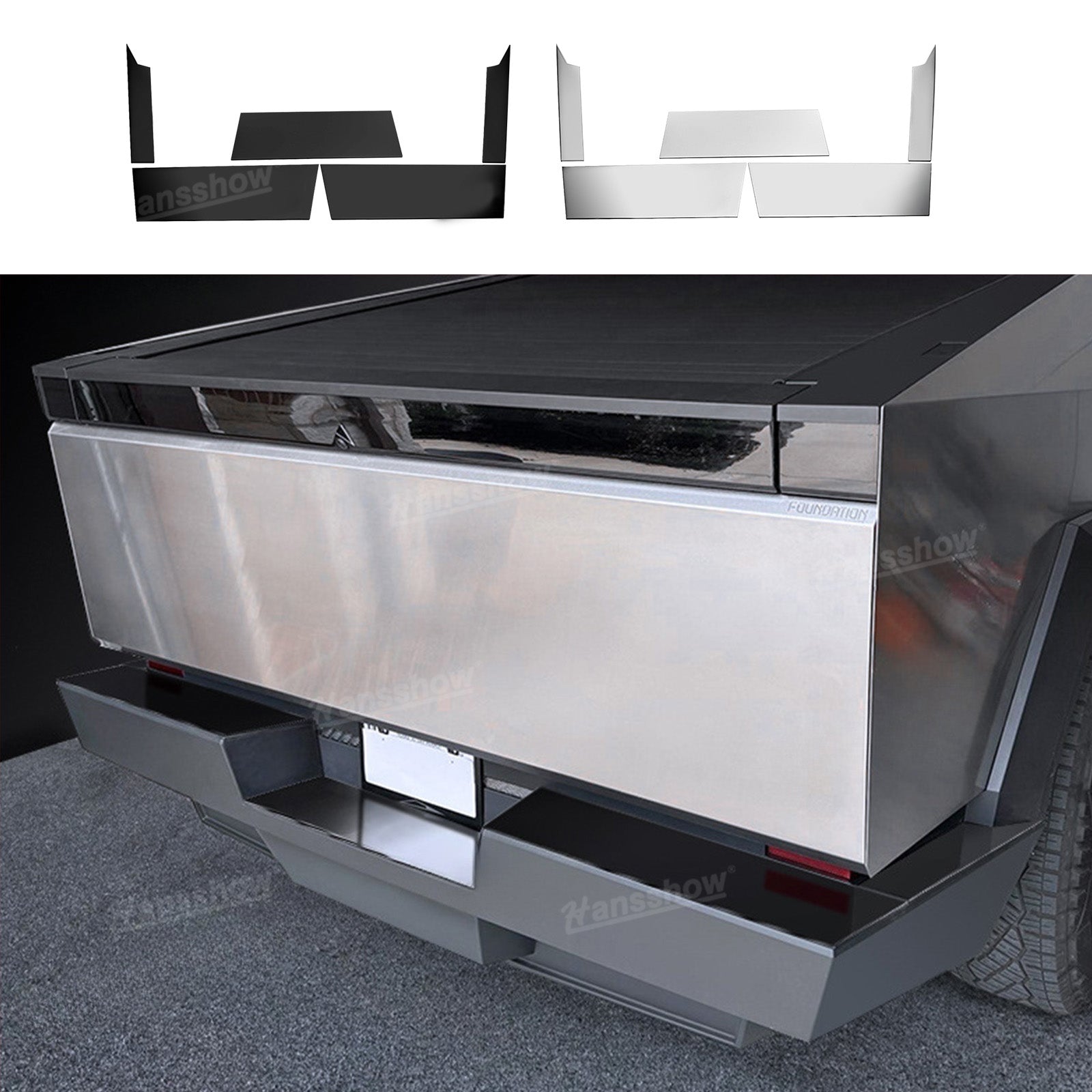 Cybertruck Stainless Steel Rear Bumper Protector Truck Bed Tailgate St ...