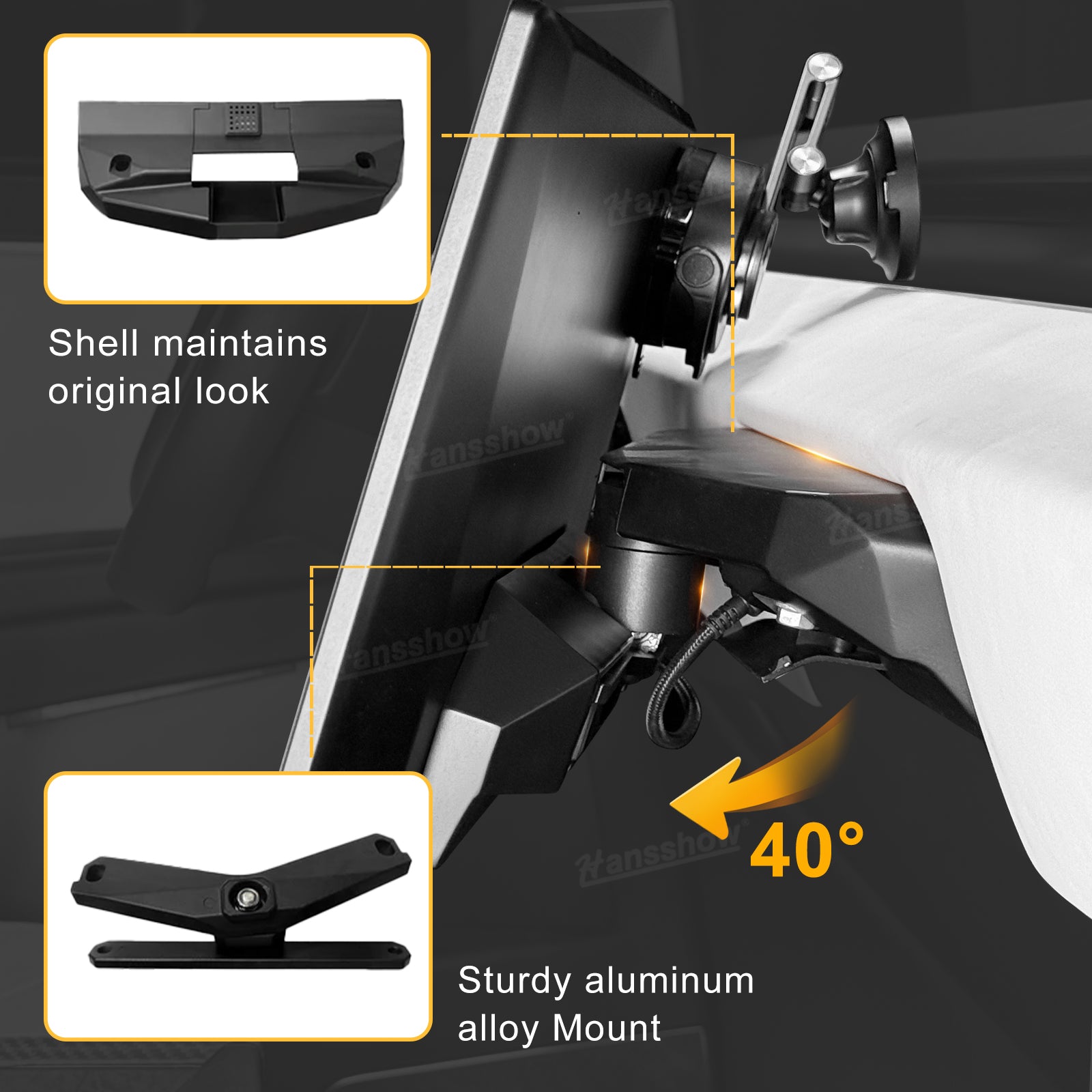 Tesla Cybertruck Swivel Mount kit For Center Console Touch Screen Adju ...