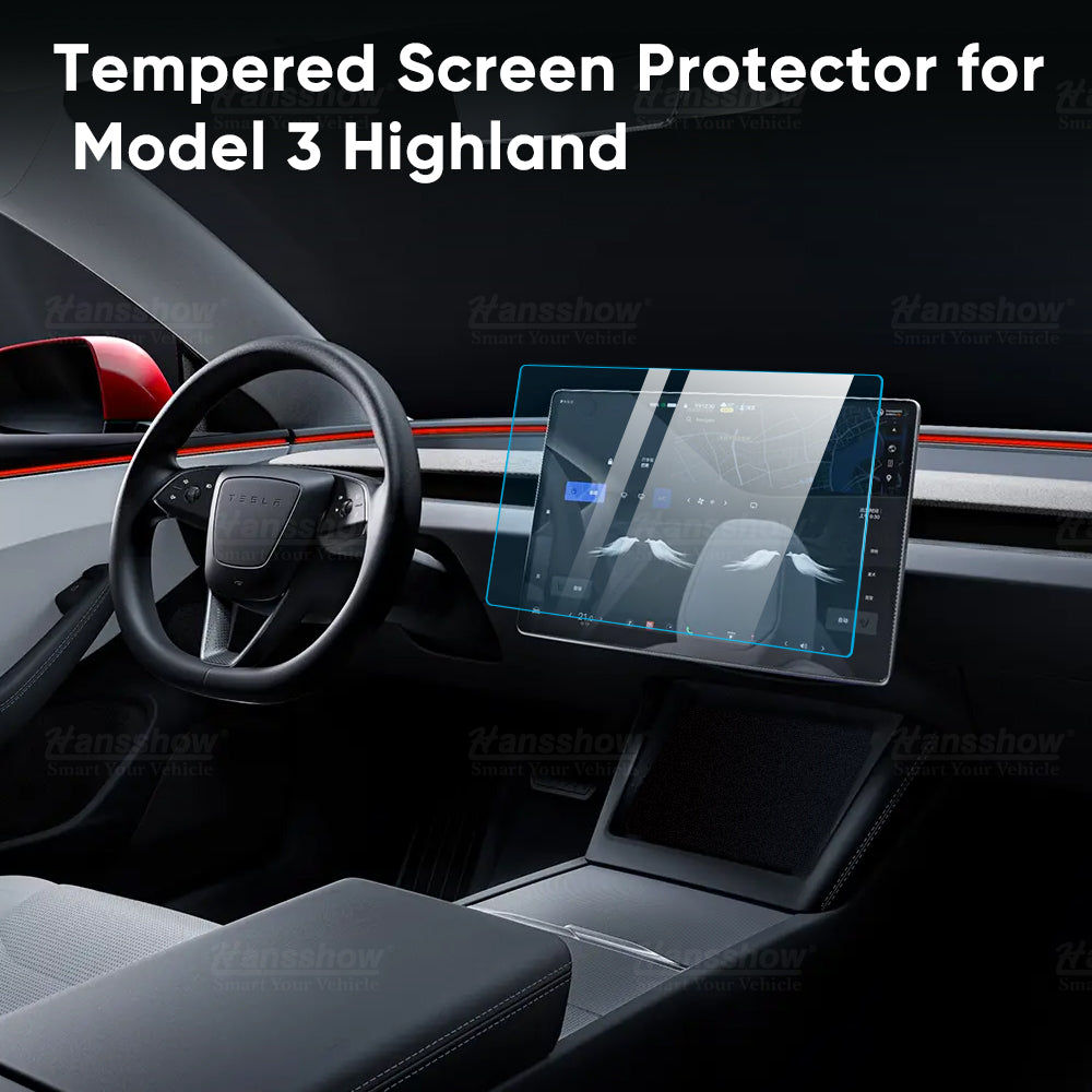Model 3 Highland Tempered Glass Screen Protector Set for Front & Rear ...