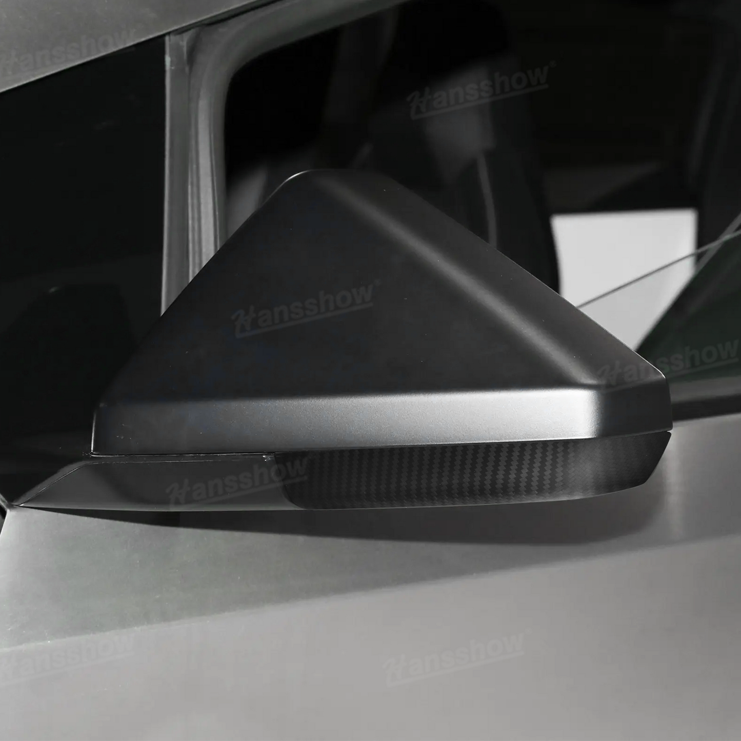 Cybertruck Real Carbon Fiber Side Mirror Lower Cover Caps Left & Right ...