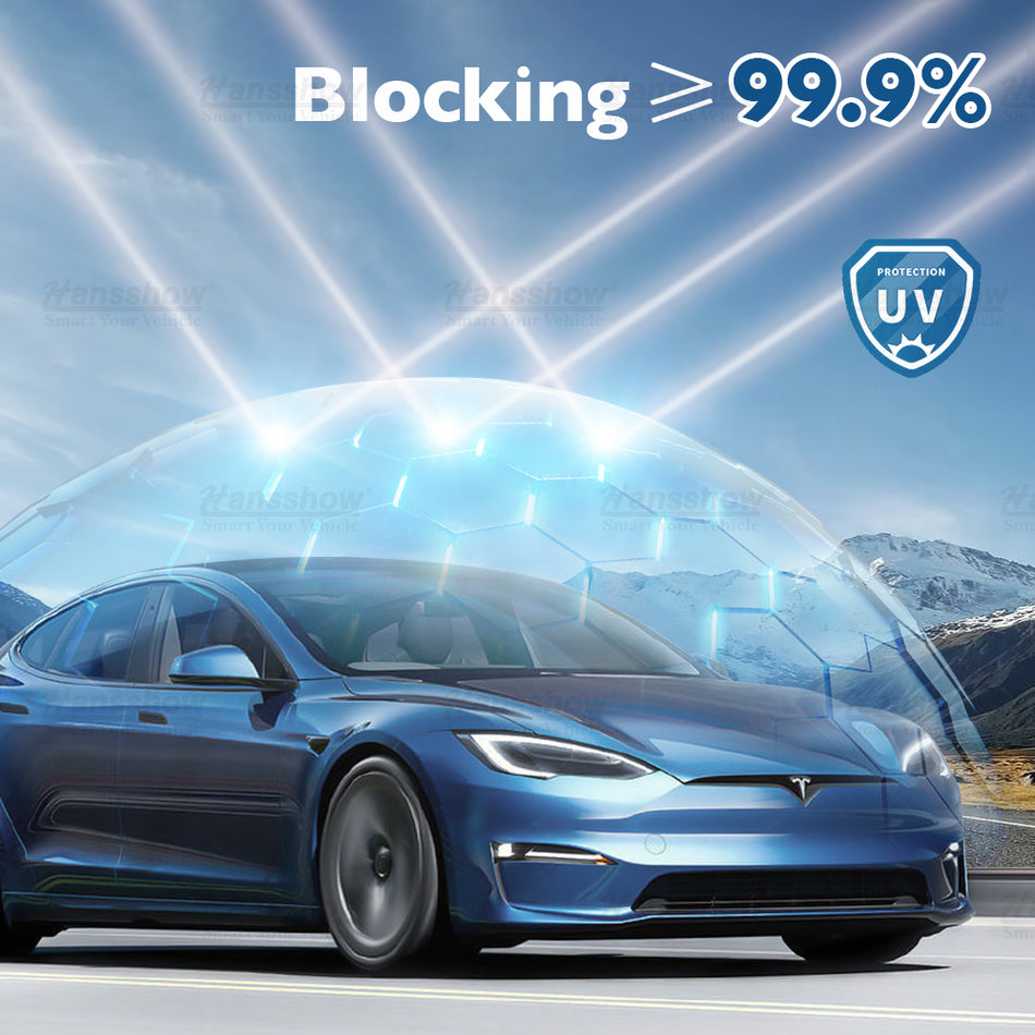 Tesla Model 3/Y Retractable Glass Roof Sunshade | Hansshow