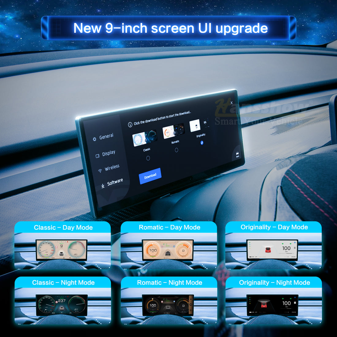 OTA 9 inch touch screen dashboard For Tesla Model 3 Y|Hansshow