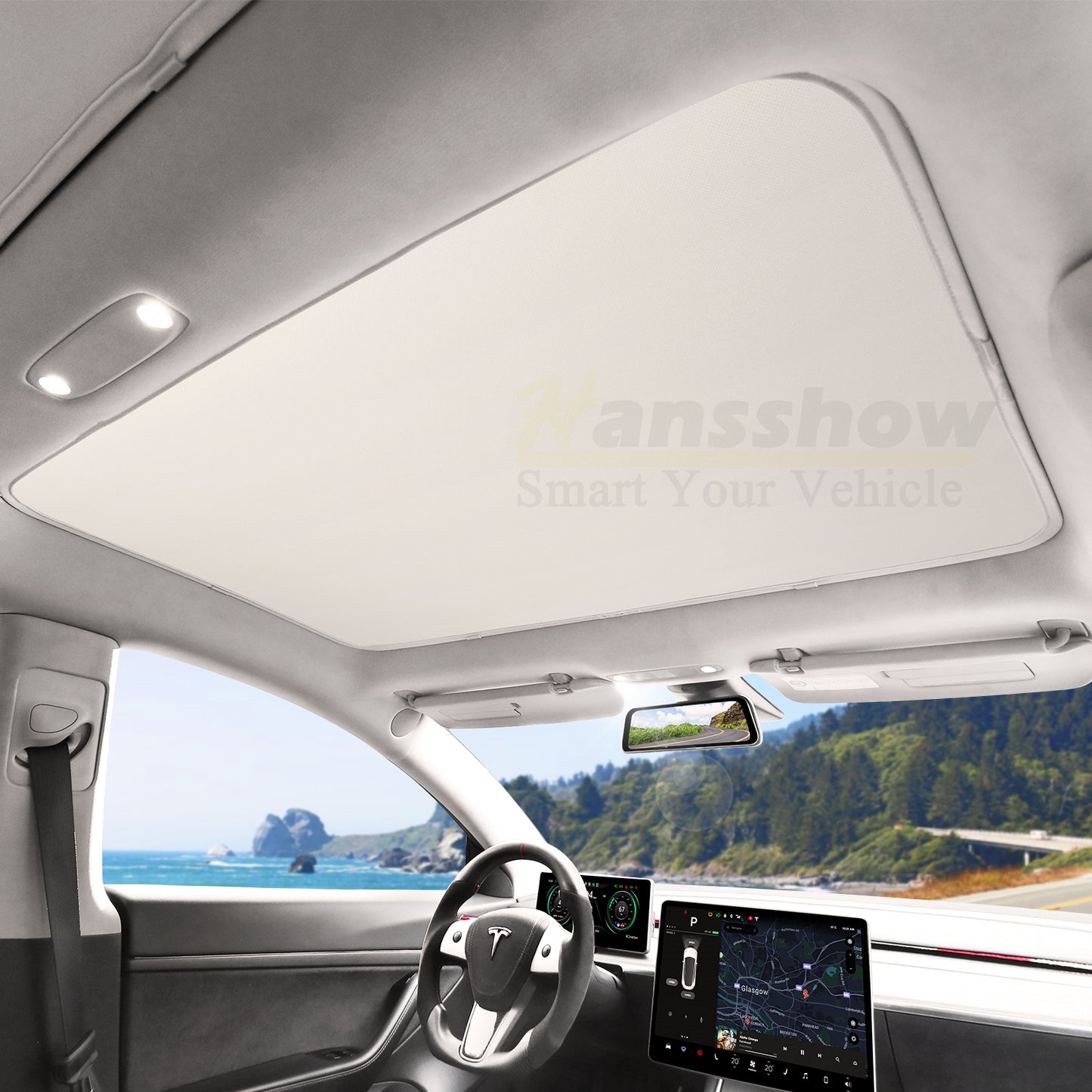 Tesla Model 3 Sunroof Shade and Model Y Sunroof Shade|Hansshow